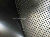China Anti - Slip Floor Rubber Mat Roll Black Grooved Little Dot Pattern for sale