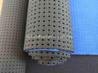 China 3mm Black Punched Perforated Neoprene Fabric With Different Size Holes / High Stretch for sale