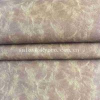China 0.8mm Soft Crazy Horse Leather Perspiration Absorption No Crease PU PVC Faux Leather for sale