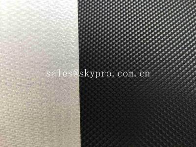China 1.6mm Black Diamond Textured Light PVC Conveyor Belting Strong Load Capacity for sale