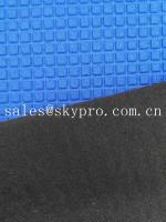 China Super Stretch Square Pattern Blue Neoprene Rubber Sheet Coated Nylon Fabric Roll for sale