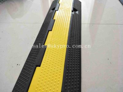 China Cable Cover Molded Rubber Products 3 Channel Yellow Jacket Outdoor Cord Protector for sale