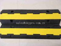 China SGS Molded Rubber Products 1 Channel Heavy Duty Rubber Cable Tray Cable Protector for sale