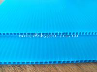 China Blue Dirt - proof Polypropylene Hollow Sheet Durable PP Corrugated Plastic Boards for sale