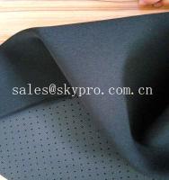China 4mm Black Skid Proof Breathable Perforated Nylon Fabric Single Side Polyester Knitted for sale