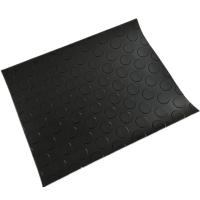 China Black round coin moisture proof anti slip and wear-resistant PVC floor mat for sale