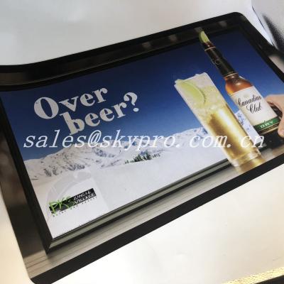 China ROHS Standard Neoprene Fabric Roll Bar Mats 3D Logo Custom Printing for sale