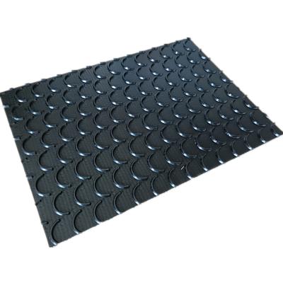 China 3mm Thickness Black Crescent Moon Design Anti-static PVC Conveyor Belt for Food Industry for sale