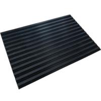 China Custom-Made Wide Narrow Striped Anti-Slip Rubber Sheet Wear-Resistant Shock-Absorbing Industrial Insulation Rubber Mat Cutting for sale