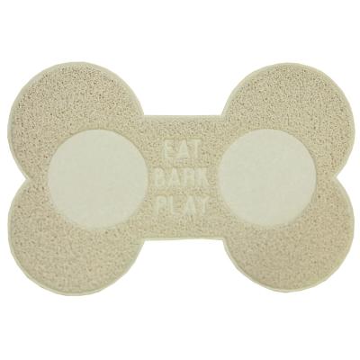 China Customized Waterproof PVC Bone Shaped Dog Mat for sale