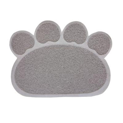 China Anti Slip Pvc Waterproof Cat Paw Shaped Pet Mat for sale