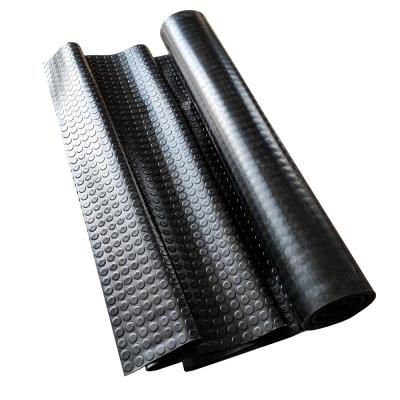 China 2.0kg/M2 SBR Coin Surface Round Stud Rubber Sheet Anti Slip for sale