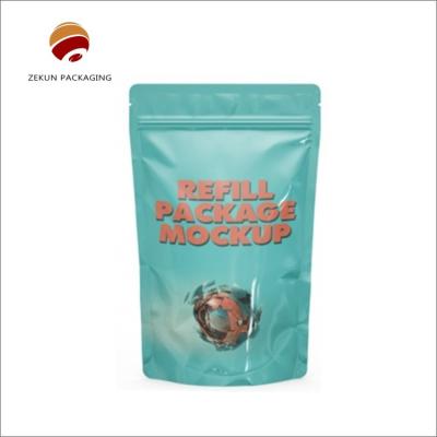 China Food Grade Heat Seal Zip Lock Stand Up Bag PET Customized 3 Side Seal for sale