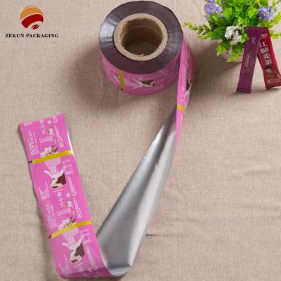 China Custom CMYK Printed Flexible Packaging Roll Film with Zip Lock and Moisture Proof Al/PE for sale