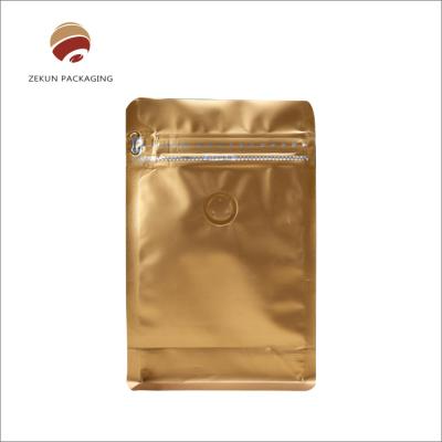 China Custom Printed Resealable Stand Up Coffee Bags 250g Capacity Gravure Printing for sale
