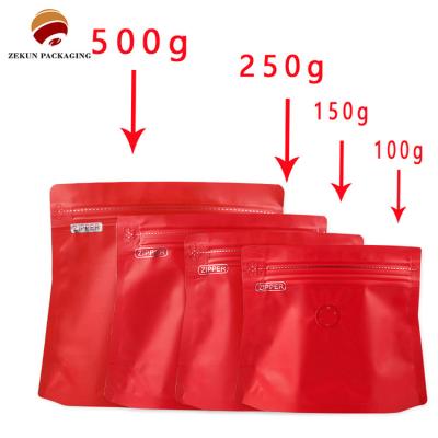 China Custom Aluminum Foil Coffee Bag with Zipper Closure 500g 1kg Moisture Barrier for sale
