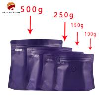 China Custom Printed Flat Bottom Coffee Bag With Zipper Or Slider Closure for sale