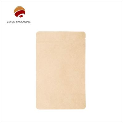 China Custom Kraft Paper Stand Up Pouch 500g 1kg Moisture Proof Laminated Food Bag for sale