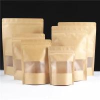 China Various Sizes OEM Ziplock Kraft Paper Bags With Moisture Proof Surface for sale