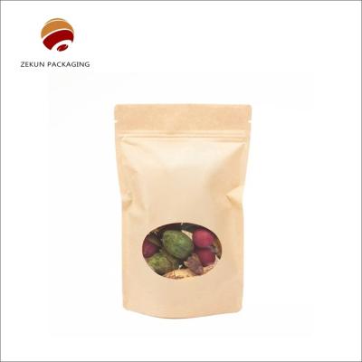 China Customized Kraft Paper Bag Moisture Proof Gravure Printing CMYK Up to 10 Colors 200g-5kg for sale