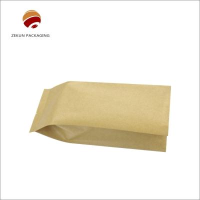 China Eco Friendly Kraft Paper Bag Gravure Printed Matt Surface Food Packaging 200g to 5kgs for sale