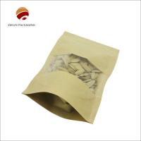 China Custom Kraft Paper Zip Lock Bag Gravure Printing 500g 1kg Moisture Proof Food Packaging for sale