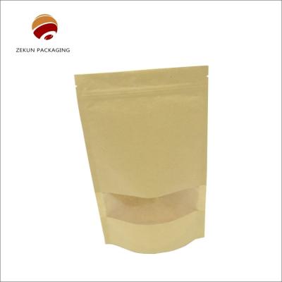 China Custom Kraft Resealable Stand Up Bags 200g to 5kg Moisture Proof for sale