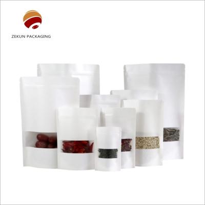 China Moisture Proof Kraft Paper Bag with Window 200g to 5kg Custom Size for sale