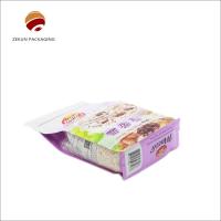 China Custom Flat Bottom Bag with Gravure Printing and Zipper Closure Moisture Proof Food Packaging for sale
