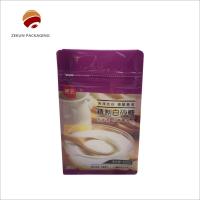 China Customizable Food Gravure Printing Flat Bottom Bag with Zipper Closure Moisture Proof for sale