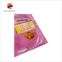 China Custom Designed Flat Bottom Bag Packaging CMYK/PANTON Zipper Closure for sale