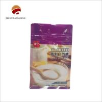 China Custom Designed Flat Bottom Bag Packaging CMYK/PANTON Zipper Closure for sale