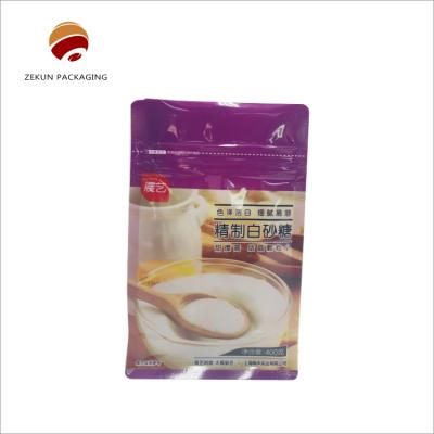 China Custom Printed Flat Bottom Bag with Gravure Printing Slider Closure for sale