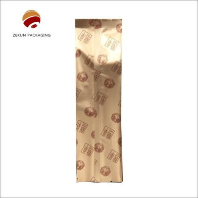 China Custom Printed Tea Packaging Bag 500g Zipper Top Gravure Printing BOPP Kraft Paper PE Moisture Proof for sale