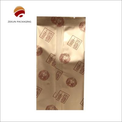 China Custom Foil Laminated Side Gusset Tea Bag 1000g Capacity Moisture Proof Gravure Printing for sale