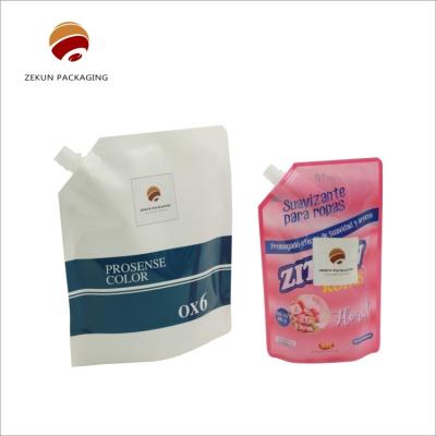 China Custom Eco Friendly Stand Up Spout Pouch 10 Colors CMYK Logo Reusable for sale