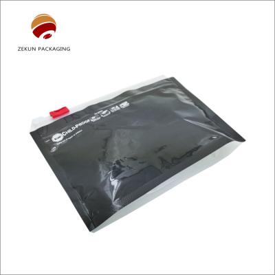 China Quad Seal Flat Bottom Food Grade Packaging Bag With Side Gusset for sale