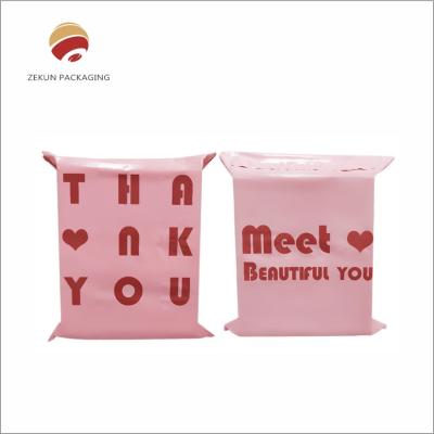 China Custom Printed Pink Mailing Bags Puncture Resistant Non-Toxic 30,000pcs MOQ for sale