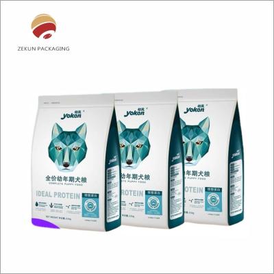 China Moisture Proof Pet Food Stand Up Pouch with Heat Seal and Zipper Top 30000pcs for sale