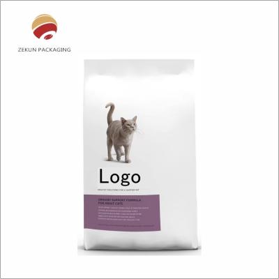 China Custom Pet Food Stand Up Pouch with Durable Zipper Moisture Proof PET/AL/PE 10 Color Gravure Printing for sale