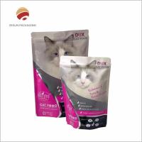 China Custom Flat Bottom Pet Food Pouches Moisture Proof Hot Seal with Zipper 10 Colors for sale