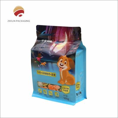 China Customizable Pet Food Pouch with Zipper Top Moisture Proof PET/AL/PE 10 Color Printing for sale