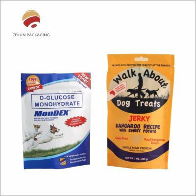 China Custom Gravure Printed Pet Food Pouch PET/AL/PE Matt or Shiny Finish 30k pcs for sale