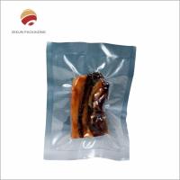 China Custom CMYK Printed 3 Side Clear Food Vacuum Sealer Bags PA PE Sustainable Folding for sale