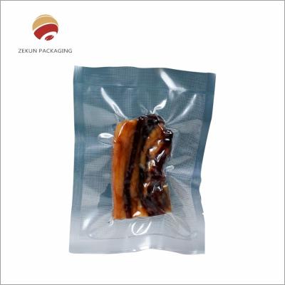 China Custom CMYK Printed 3 Side Clear Food Vacuum Sealer Bags PA PE Sustainable Folding for sale
