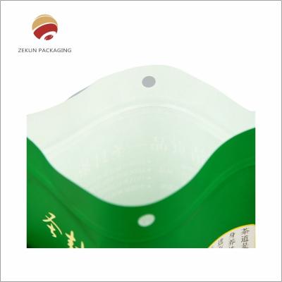 China Custom Foil Laminated Tea Packaging Bag 30g to 5kg with Hot Seal Handle for sale