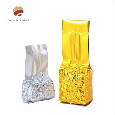 China Custom 500g Stand Up Aluminum Foil Kraft Paper Coffee Bag with Zipper Side Gusset for sale