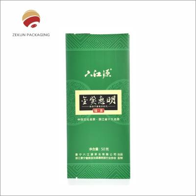 China Custom Foil Laminated Tea Packaging Bag 30g to 5kg Hot Seal Zipper Top Pouch for sale