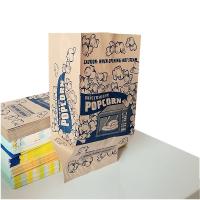 China Custom Food Safe Fold and Seal Popcorn Paper Bags Greaseproof Leakproof 100 Pack for sale