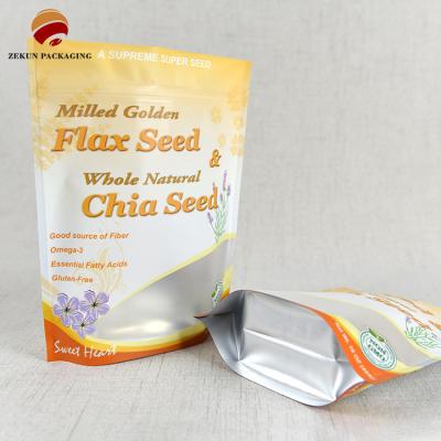 China Kraft Paper Zipper Lock Food Packaging Bag Odor Proof 6-12 Month Shelf Life for sale